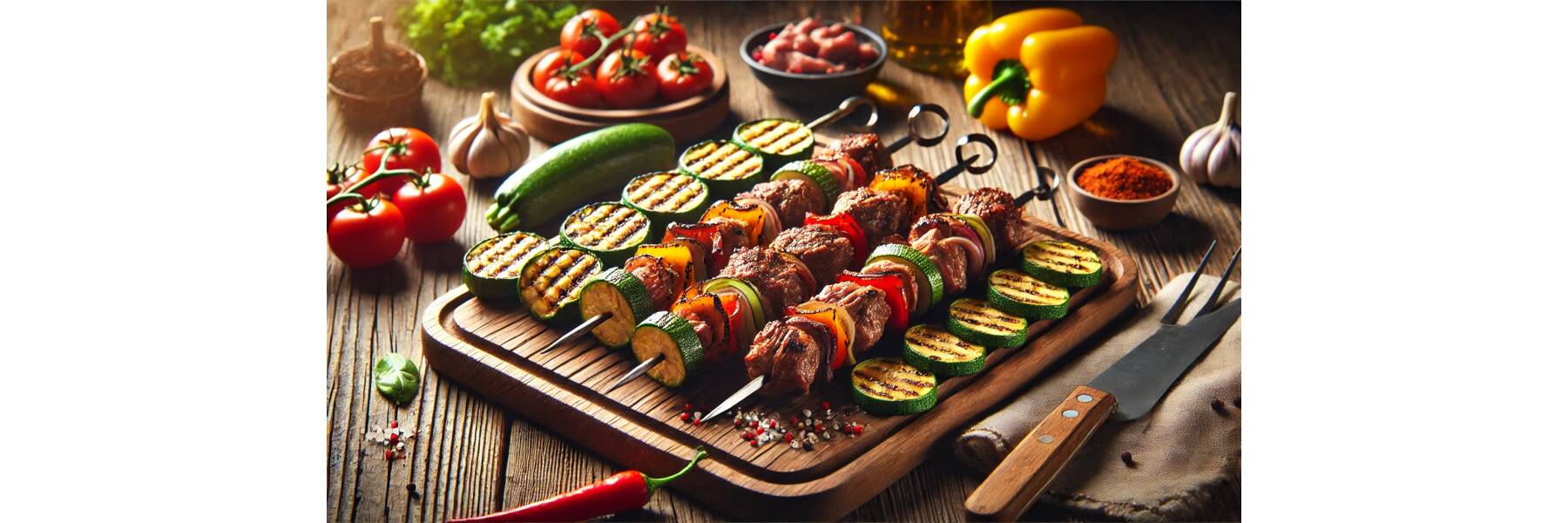 Genussvolle Kebab-Spieße: Saftiges Fleisch und Gemüse Perfekt Gegrill